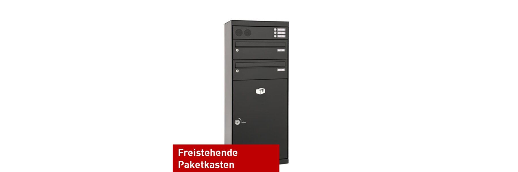 RENZ Basic B freistehender Brief- & Paketkasten mit Sprech- & Kameravo